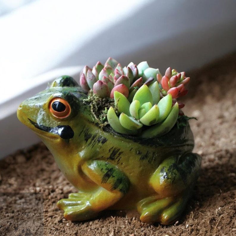 Leopard Frog Succulent Planter Unique Succulent Planter Frog Lover ...