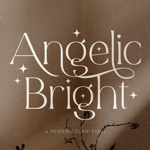Angelic Bright - Modern Serif Font, Elegant Fonts, Fancy Fonts, Serif Fonts, Modern Fonts ...