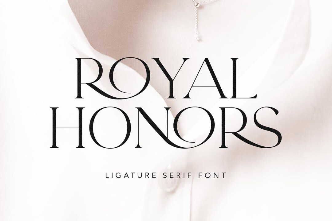 Royal Honors: Elegant Ligature Serif Font for Canva - Etsy