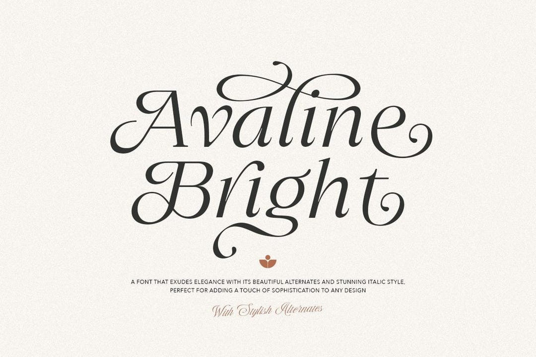 Avaline Bright - Luxury Italic Font, Elegant Fonts, Fancy Fonts, Serif ...