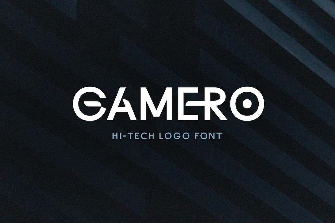 Gamero Hi-tech Logo Font: Futuristic Ligature Font - Etsy