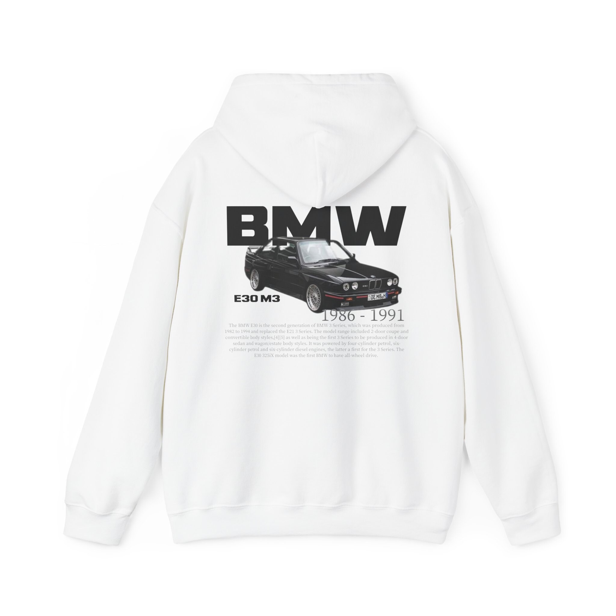 BMW Graphic Hoodie, Vintage E30 Design Sweatshirt, BMW Hoodie Gift ...