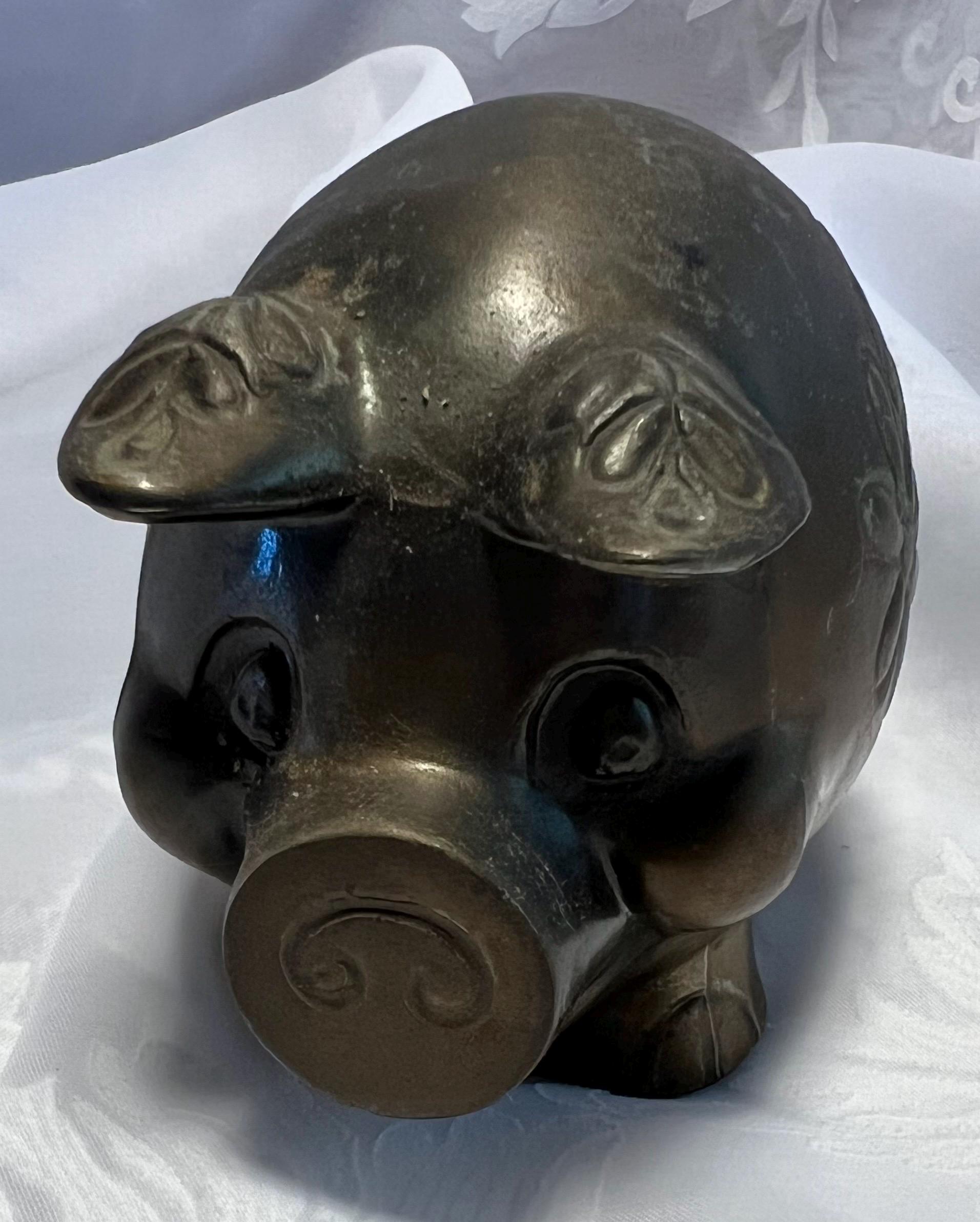 Vintage Metal Piggy Bank - Etsy