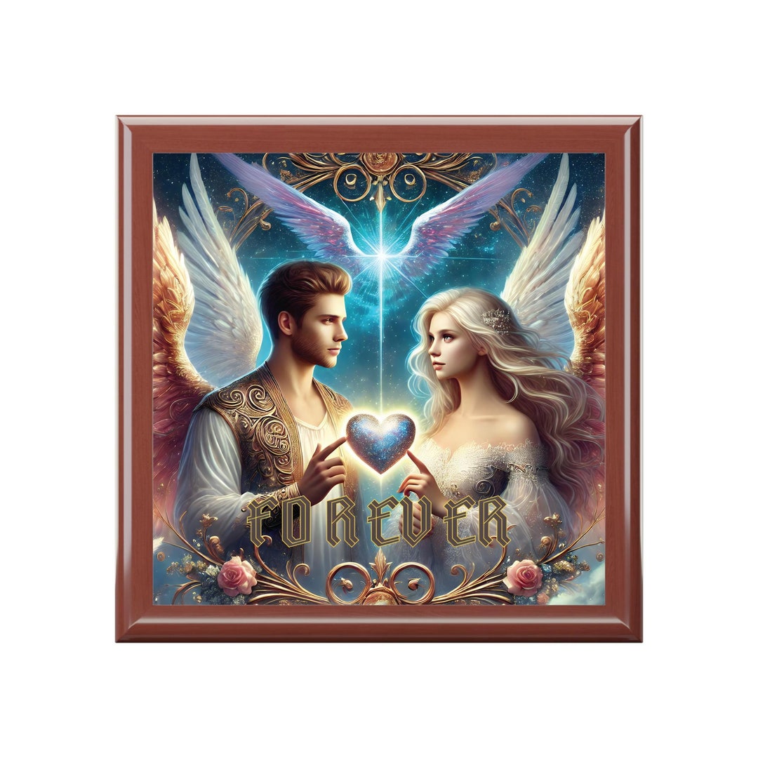 Forever Keepsake Box, Angelic Love Jewelry Box, Cherished Trinket Holder, Eternal Romance ...
