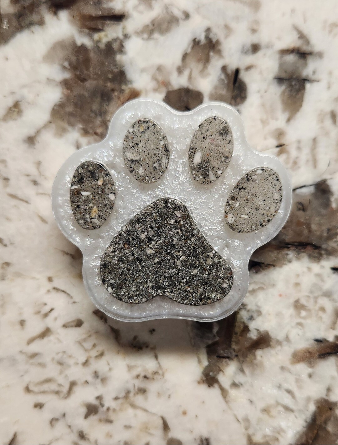 Pet Ash Paw Print, Custom Pet Hair Ash Memorials, Resin Keepsakes, Pet ...