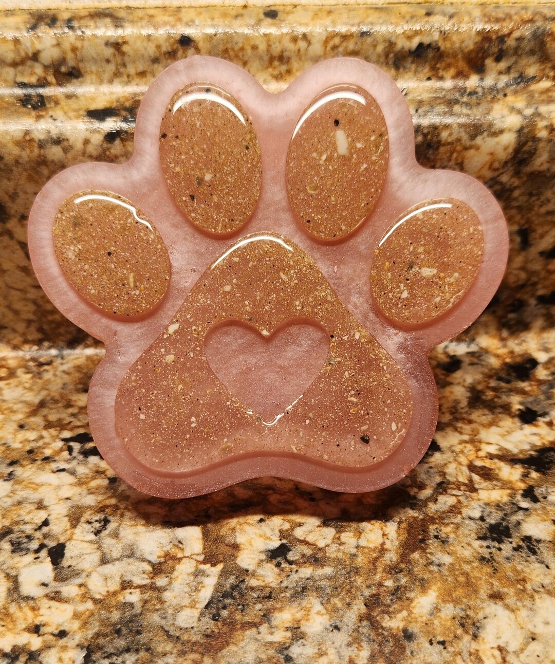 LARGE Pet Ash Paw Print, Custom Pet Hair/ash Memorials, Resin Keepsakes ...