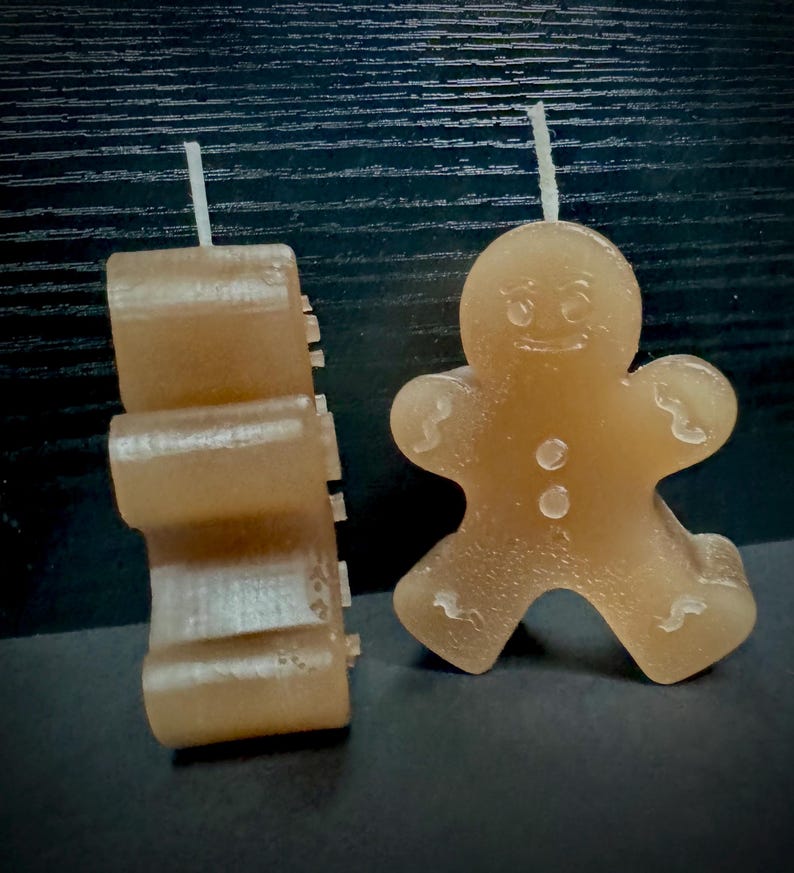 Gingerbread Man Candle - Etsy