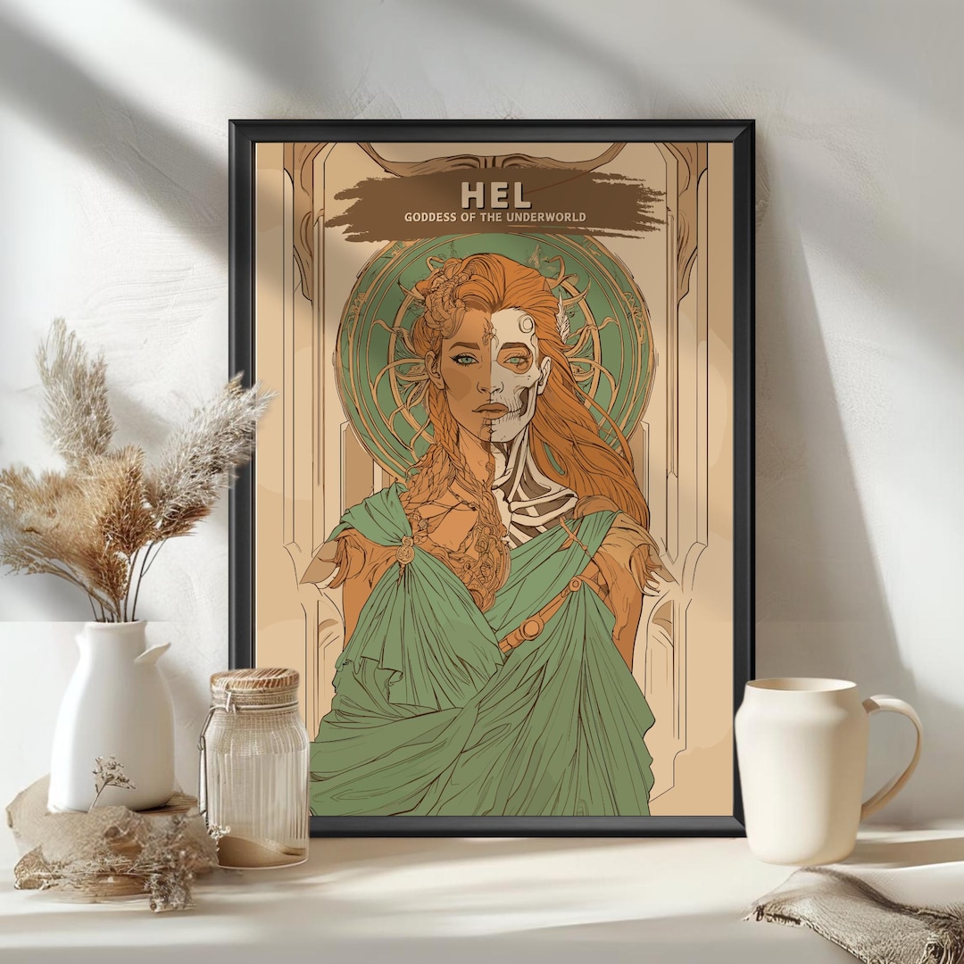 Hel God Poster, Hel Goddess, Hel Norse Goddess, Norse Mythology ...