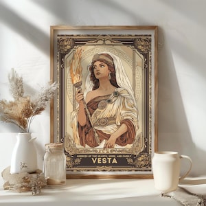 Vesta Goddess Poster, Roman Goddess Vesta, Goddess of the Hearth, Home ...