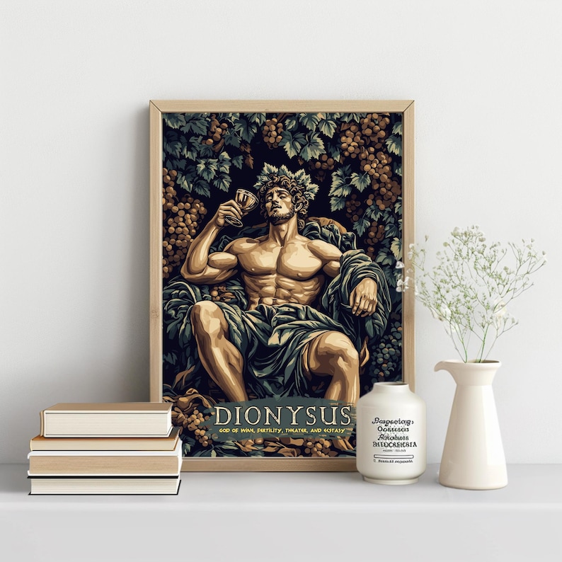 Dionysus God Poster, Hephaestus Greek God, Greek God, Greek Mythology ...