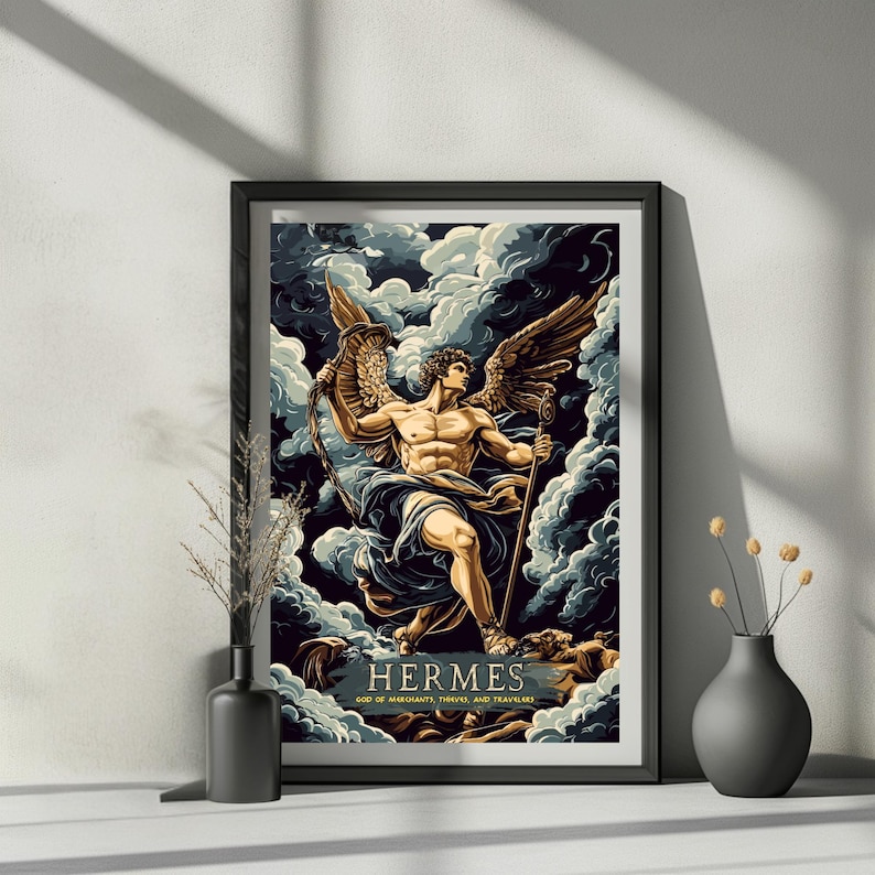 Hermes God Poster, Hermes Greek God, Greek God, Greek Mythology ...