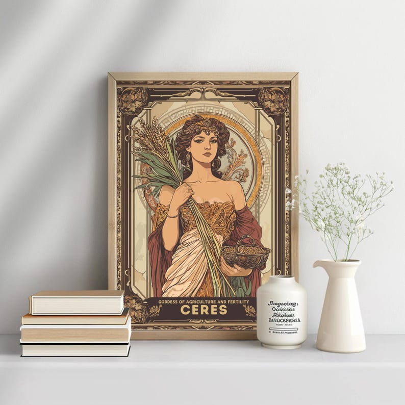 Ceres Goddess Poster, Roman Goddess Ceres, Goddess of Agriculture ...