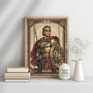 Mars God Poster, Roman God Mars, God of War, Roman Mythology, Ancient ...