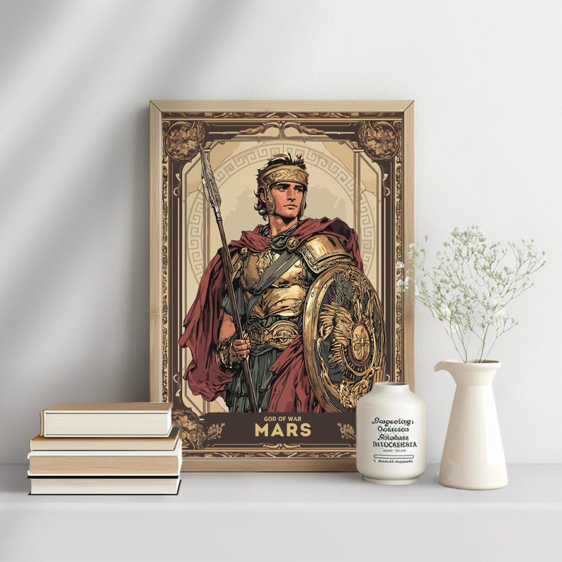 Mars God Poster, Roman God Mars, God of War, Roman Mythology, Ancient ...