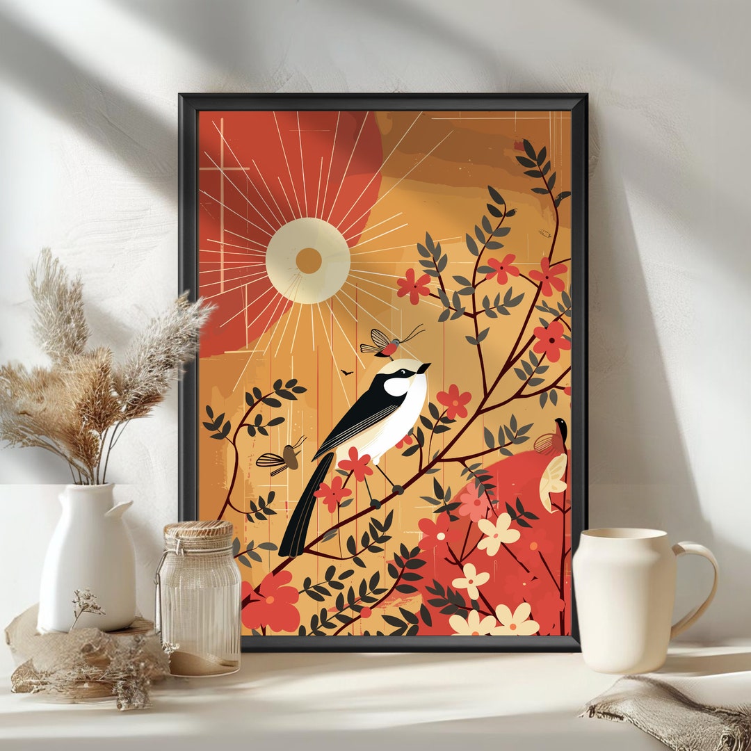 Long-tailed Tit Poster, Long-tailed Tit Bird, Stink Bird, Wall Art ...