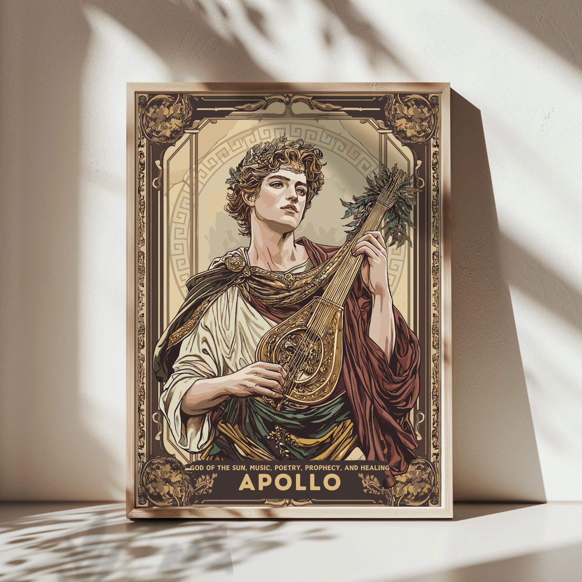 Apollo God Poster, Roman God Apollo, God of the Sun, Music, Poetry ...
