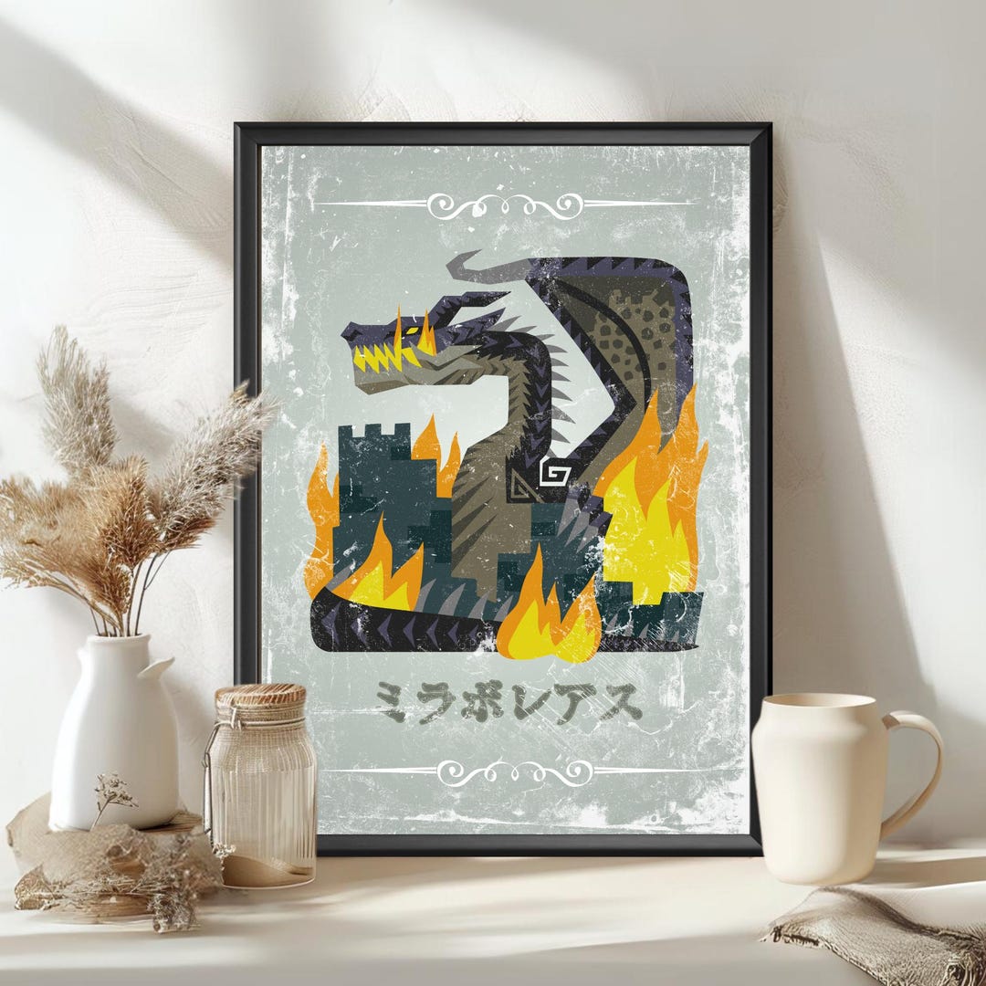 Fatalis Monster Poster: MHW Hunter World Inspired Art - MH Print - Etsy
