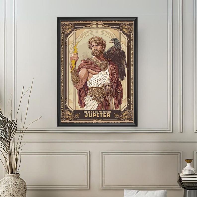 Jupiter God Poster, Roman God Jupiter, King of the Gods, God of the Sky ...