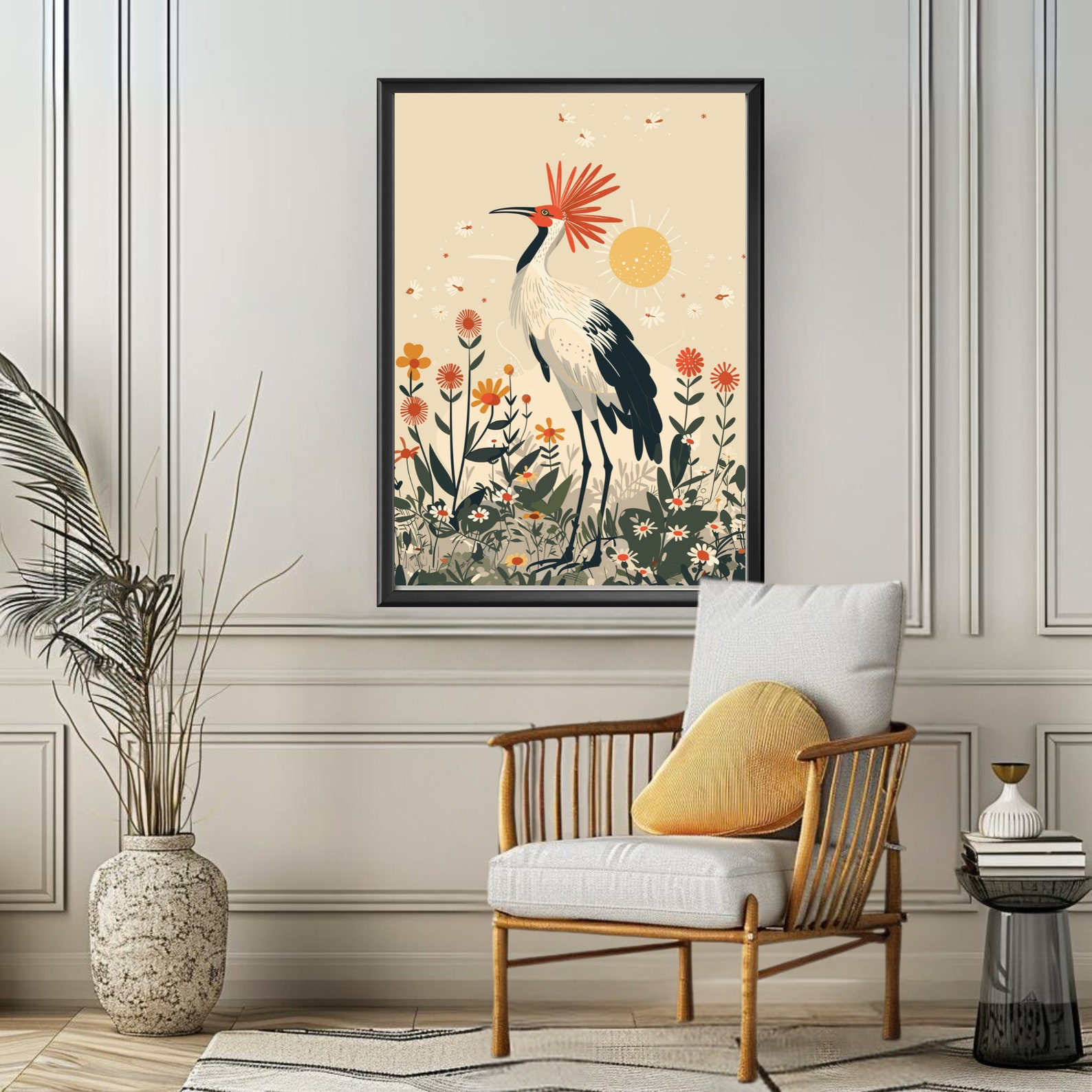 Secretary Bird Poster, Secretarybird Print, Endangered Birds Art ...