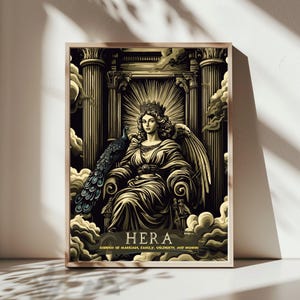 Hera Goddess Poster, Hera Greek Goddess, Greek Goddess, Greek Mythology ...