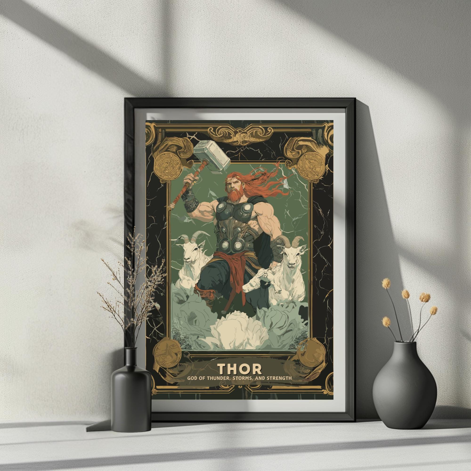 Thor God Poster, Thor Nordic God, Thor Norse God, Norse Mythology ...