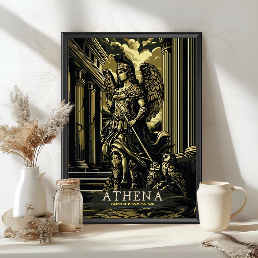 Athena Goddess Poster, Athena Greek Goddess, Greek Goddess, Greek ...