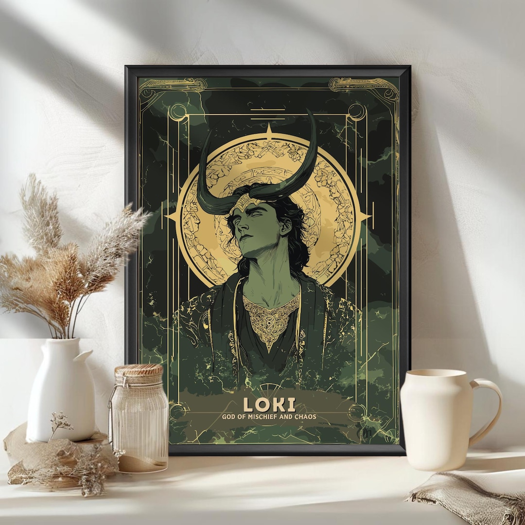 Loki God Poster, Loki Nordic God, Loki Norse God, Norse Mythology ...
