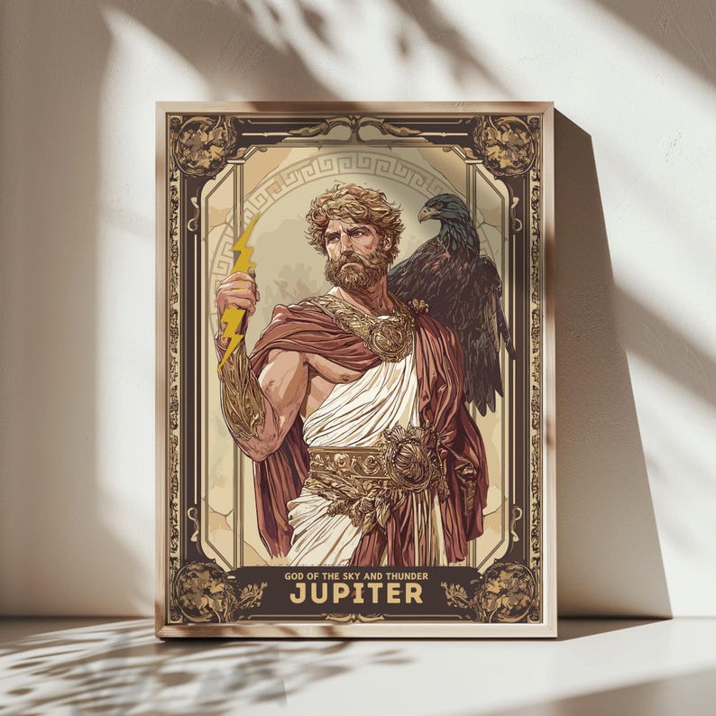 Jupiter God Poster, Roman God Jupiter, King of the Gods, God of the Sky ...