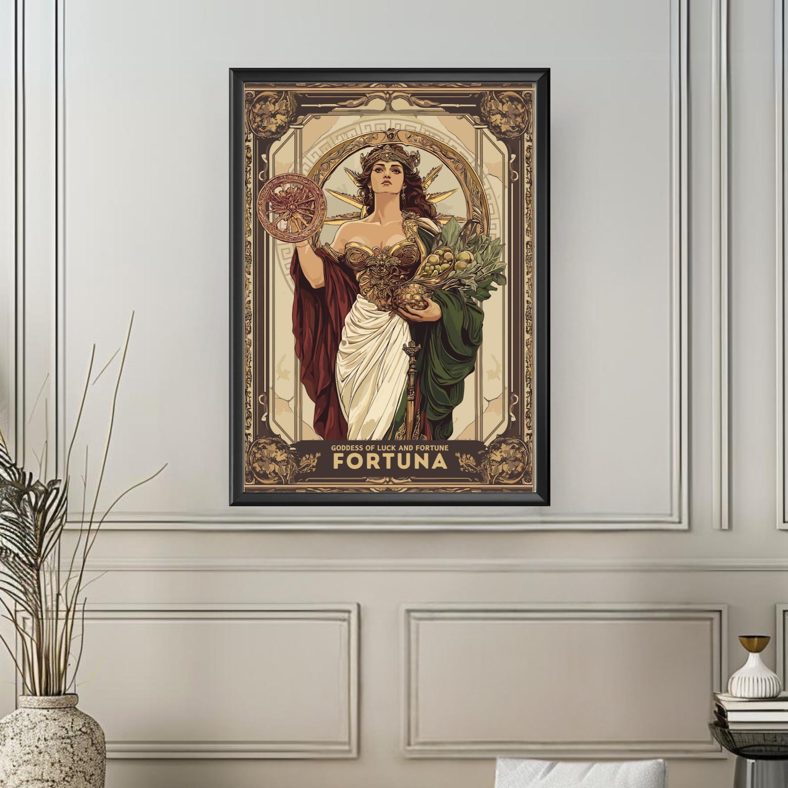 Fortuna Goddess Poster, Roman Goddess Fortuna, Goddess of Luck and ...