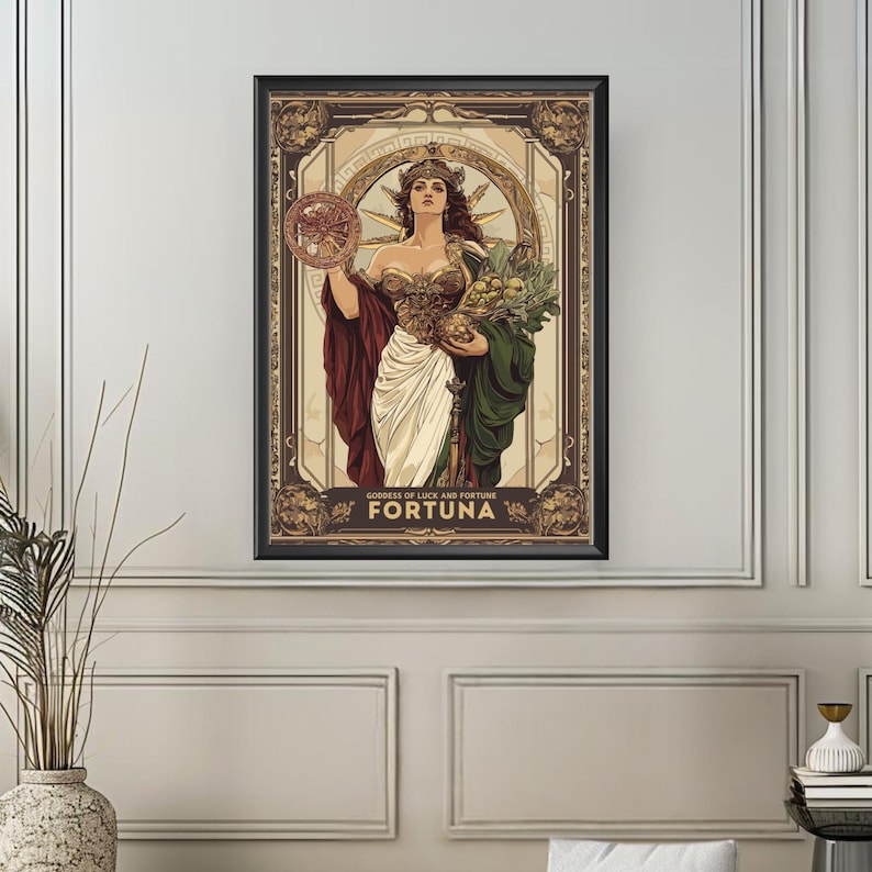 Fortuna Goddess Poster, Roman Goddess Fortuna, Goddess of Luck and ...
