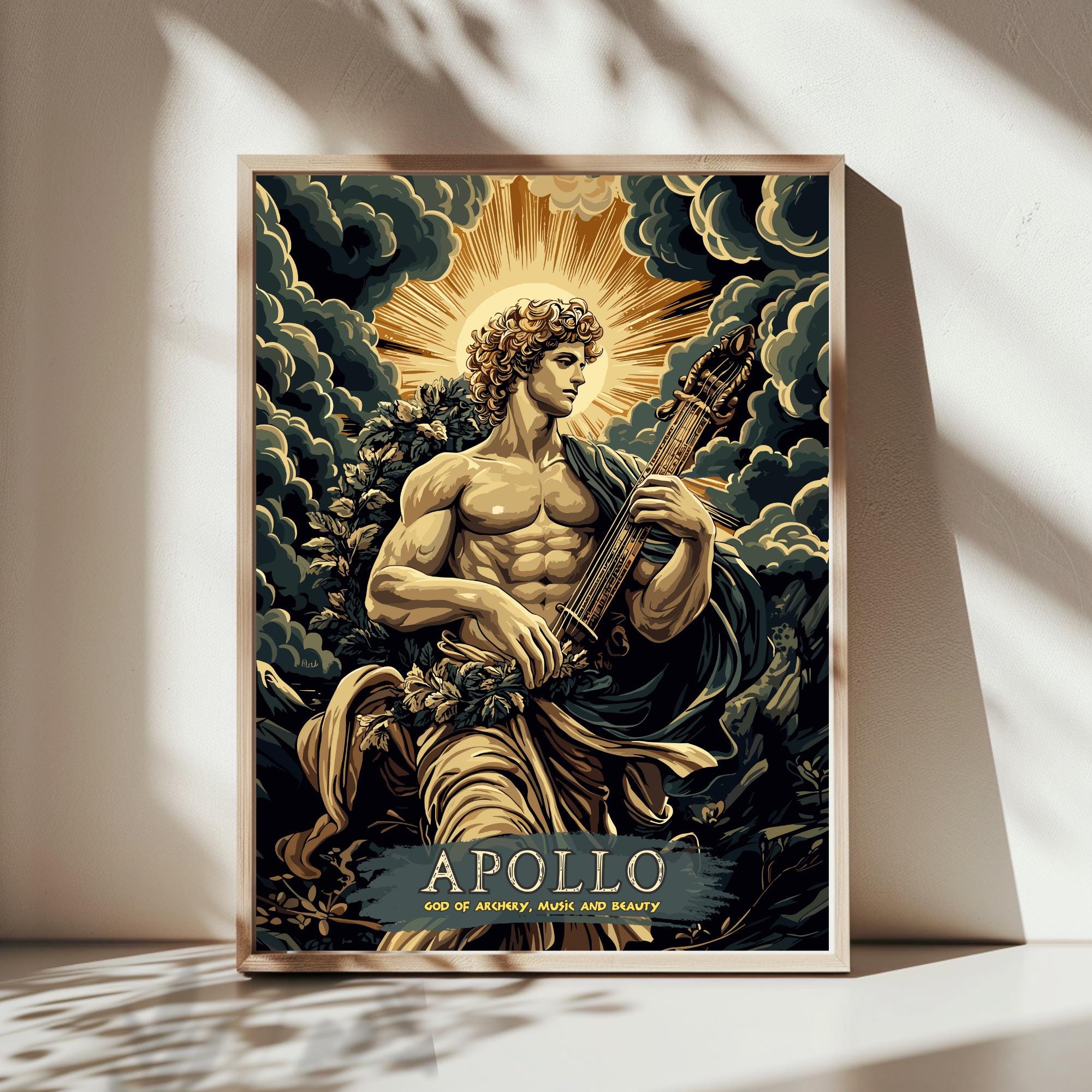 Apollo God Poster, Apollo Greek God, Greek God, Greek Mythology ...