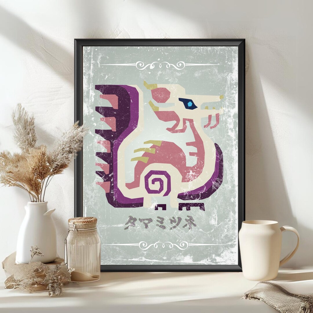Mizutsune Monster Poster: MHW Hunter World Inspired Art - MH Print - Etsy