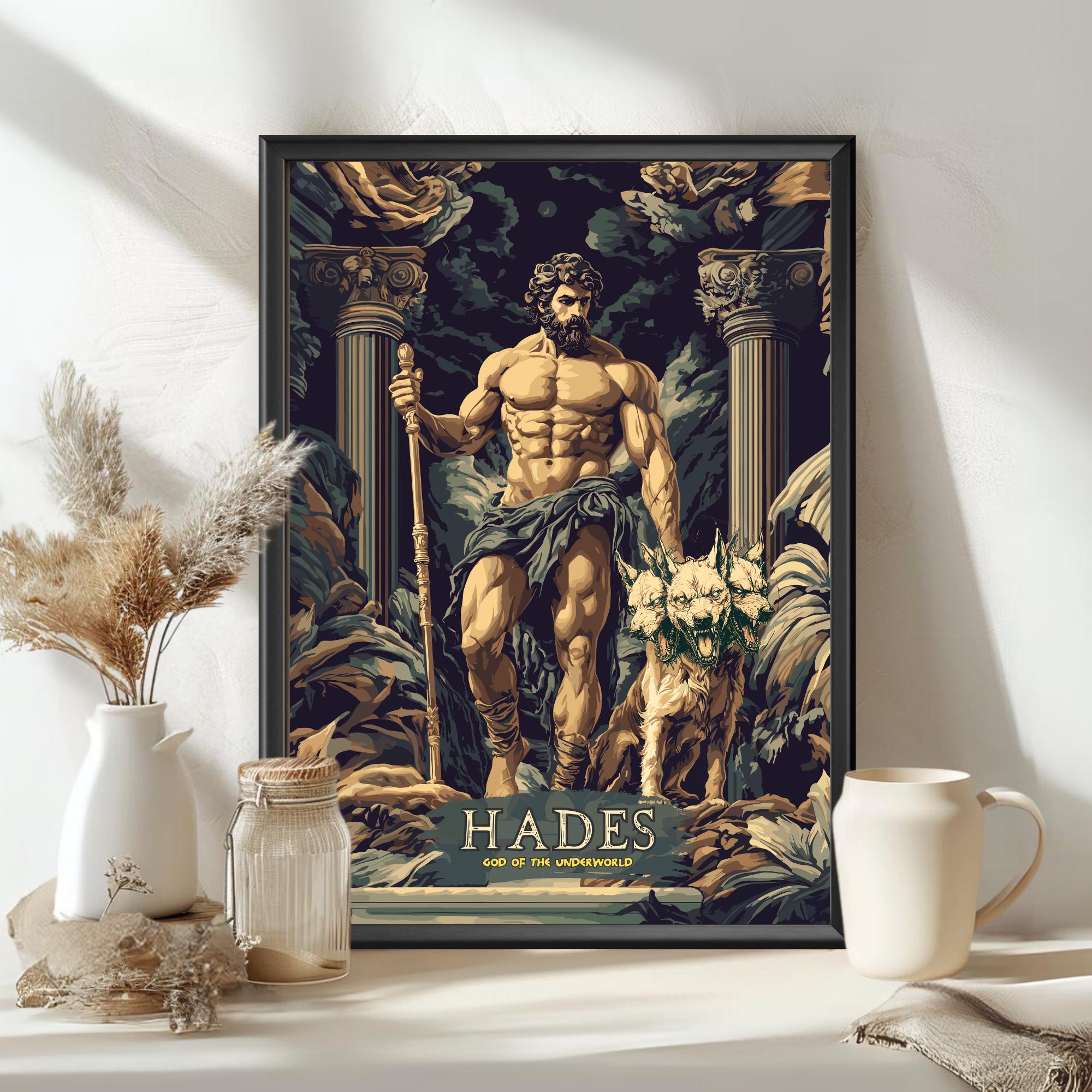 Hades God Poster, Hades Greek God, Greek God, Greek Mythology, Ancient ...