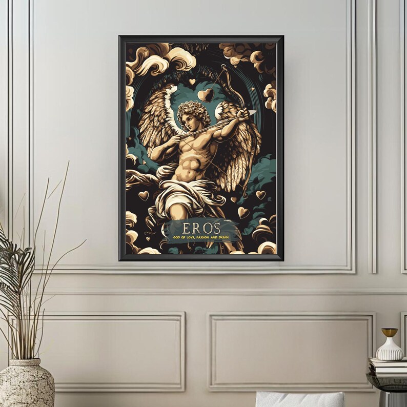 Eros God Poster, Eros Greek God, Greek God, Greek Mythology, Ancient ...