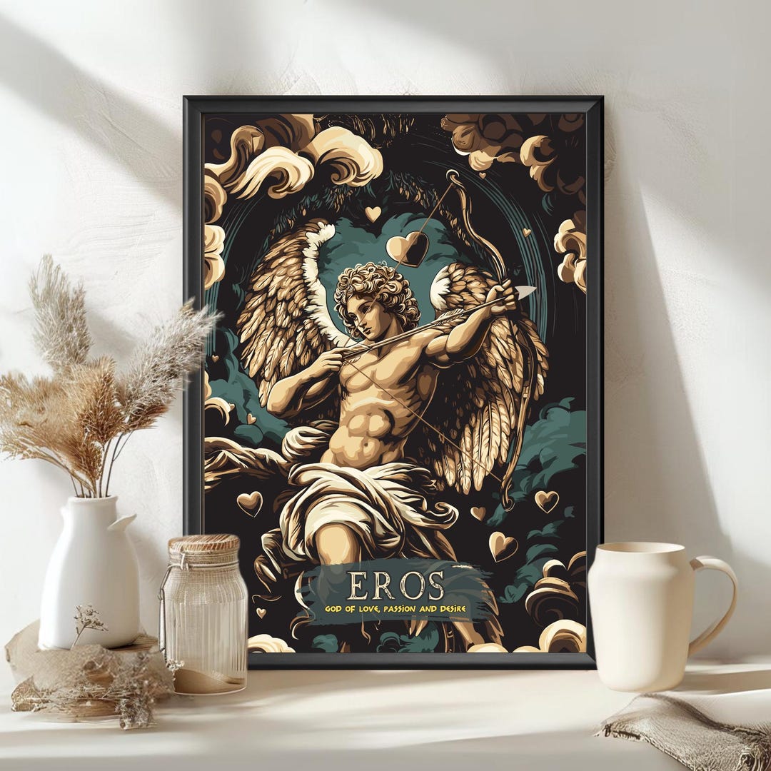 Eros God Poster, Eros Greek God, Greek God, Greek Mythology, Ancient ...