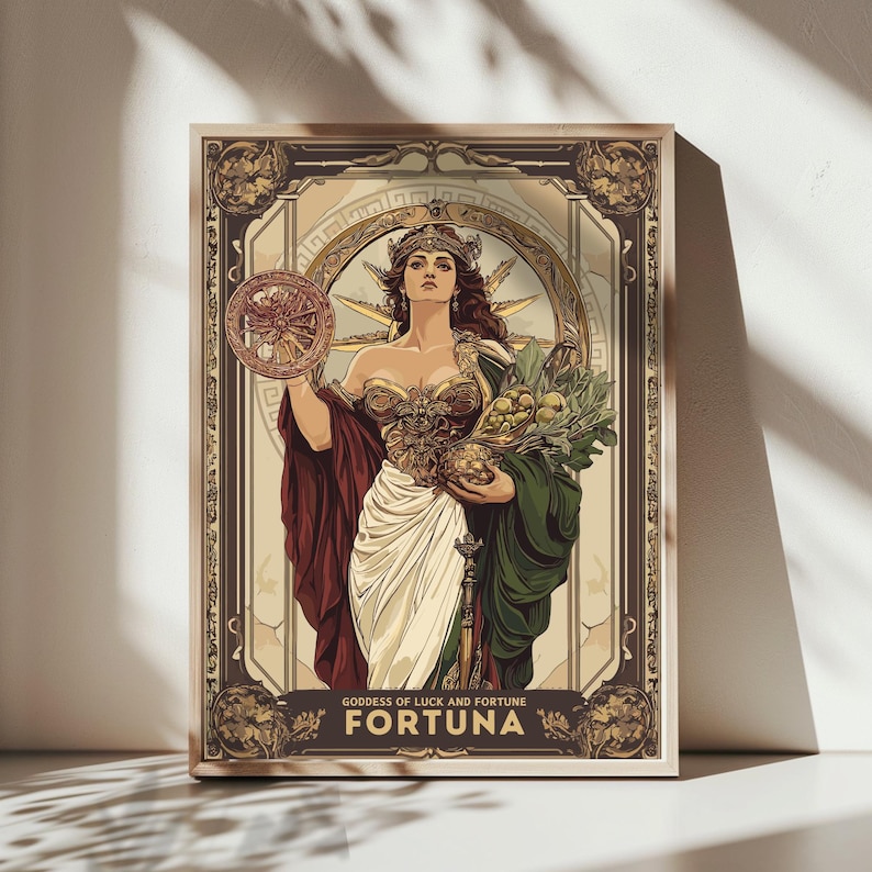 Fortuna Goddess Poster, Roman Goddess Fortuna, Goddess of Luck and ...