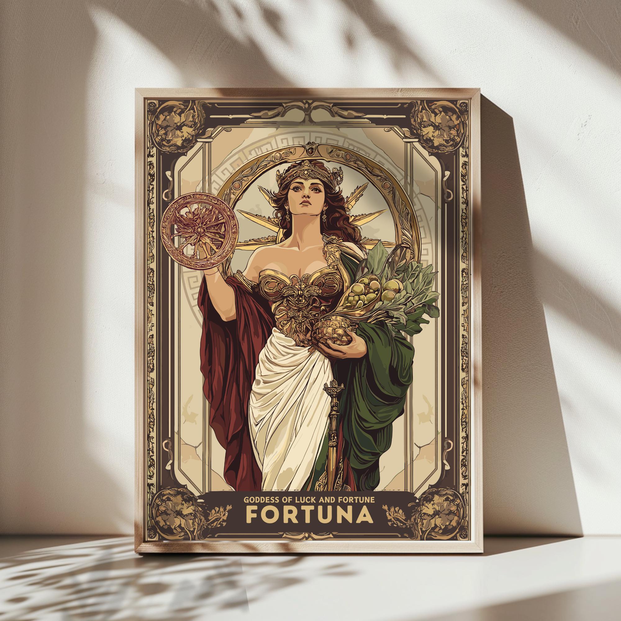 Fortuna Goddess Poster, Roman Goddess Fortuna, Goddess of Luck and ...