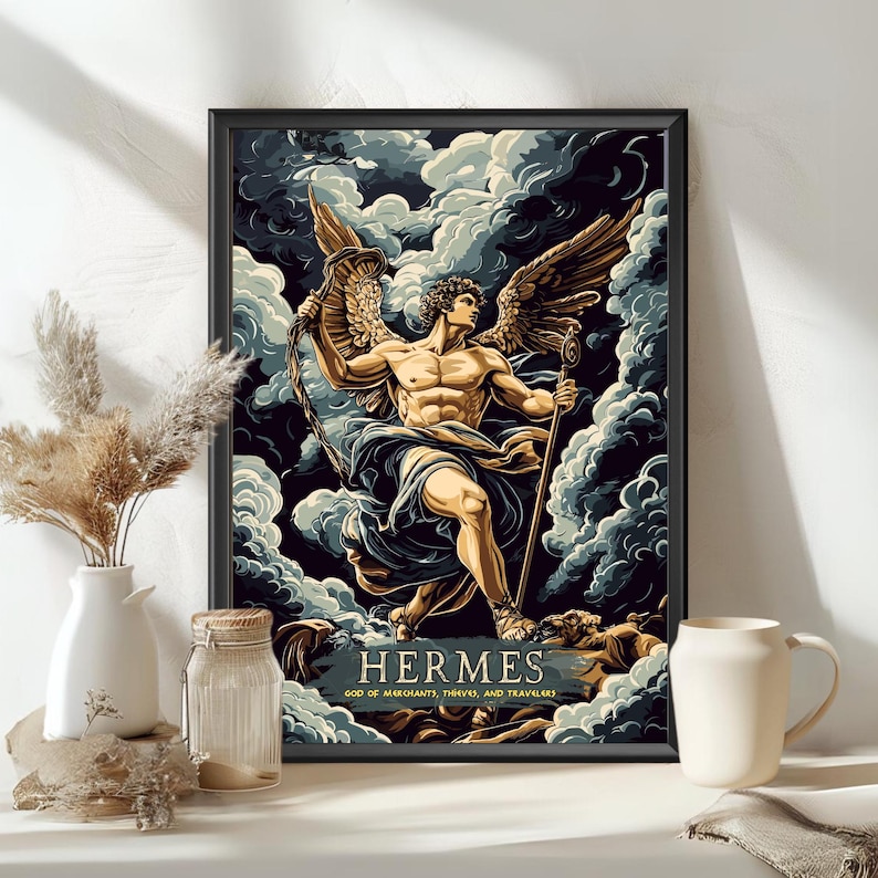 Hermes God Poster, Hermes Greek God, Greek God, Greek Mythology ...
