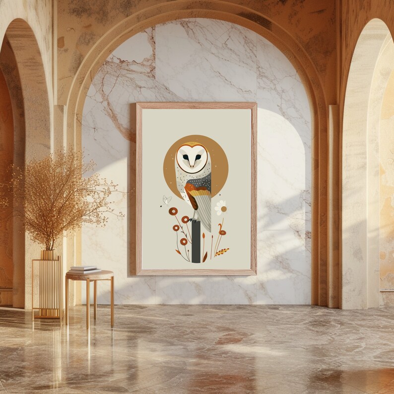 White Barn Owl Poster, Barn Owl Bird Print, Endangered Birds Art ...
