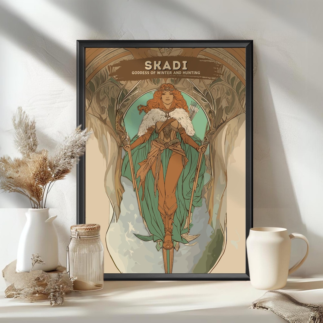 Skadi God Poster, Skadi Goddess, Skadi Norse Goddess, Norse Mythology ...