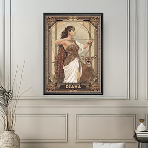 Diana Goddess Poster, Roman Goddess Diana, Goddess of the Hunt, the ...