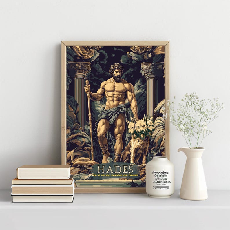 Hades God Poster, Hades Greek God, Greek God, Greek Mythology, Ancient ...