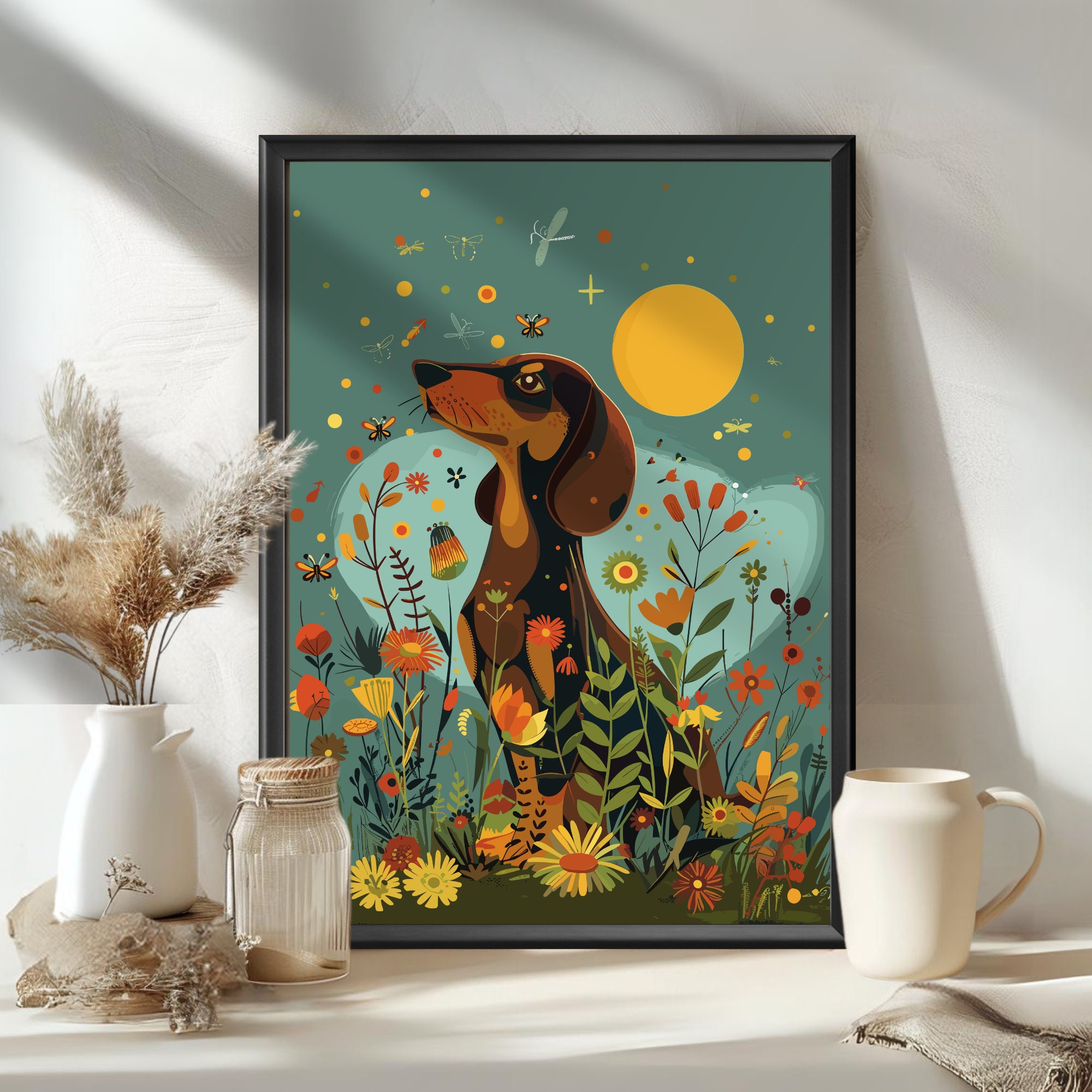 Wiener Dog Print, Sausage Dog Poster, Dachshund Puppy Art, Weiner Dog ...