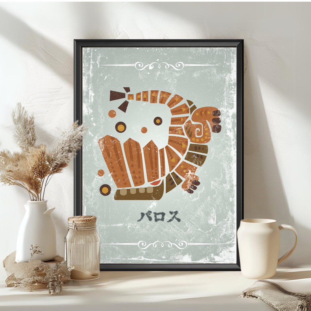 Barroth Monster Poster: MHW Hunter World Inspired Art - MH Print - Etsy