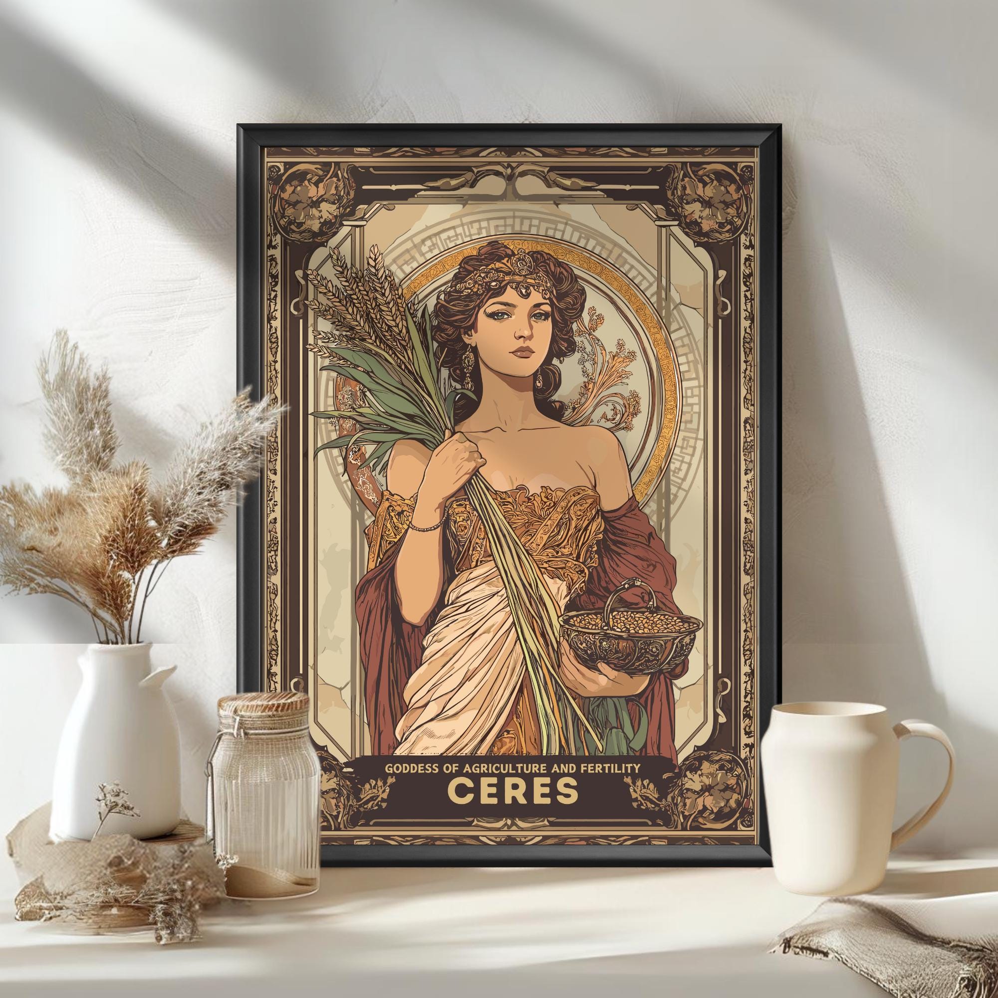 Ceres Goddess Poster, Roman Goddess Ceres, Goddess of Agriculture ...