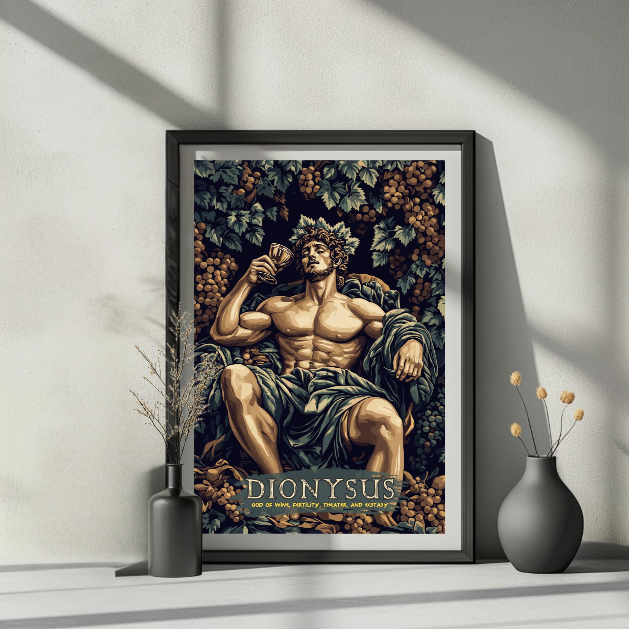 Dionysus God Poster, Hephaestus Greek God, Greek God, Greek Mythology ...