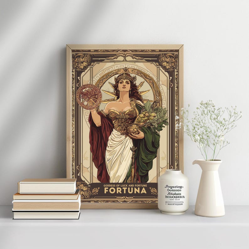 Fortuna Goddess Poster, Roman Goddess Fortuna, Goddess of Luck and ...