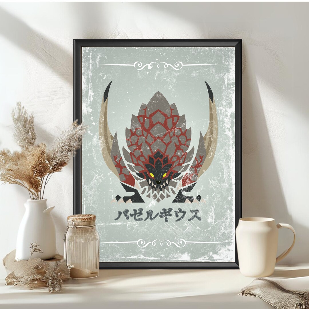 Bazelgeuse Monster Poster: MHW Hunter World Inspired Art - MH Print - Etsy