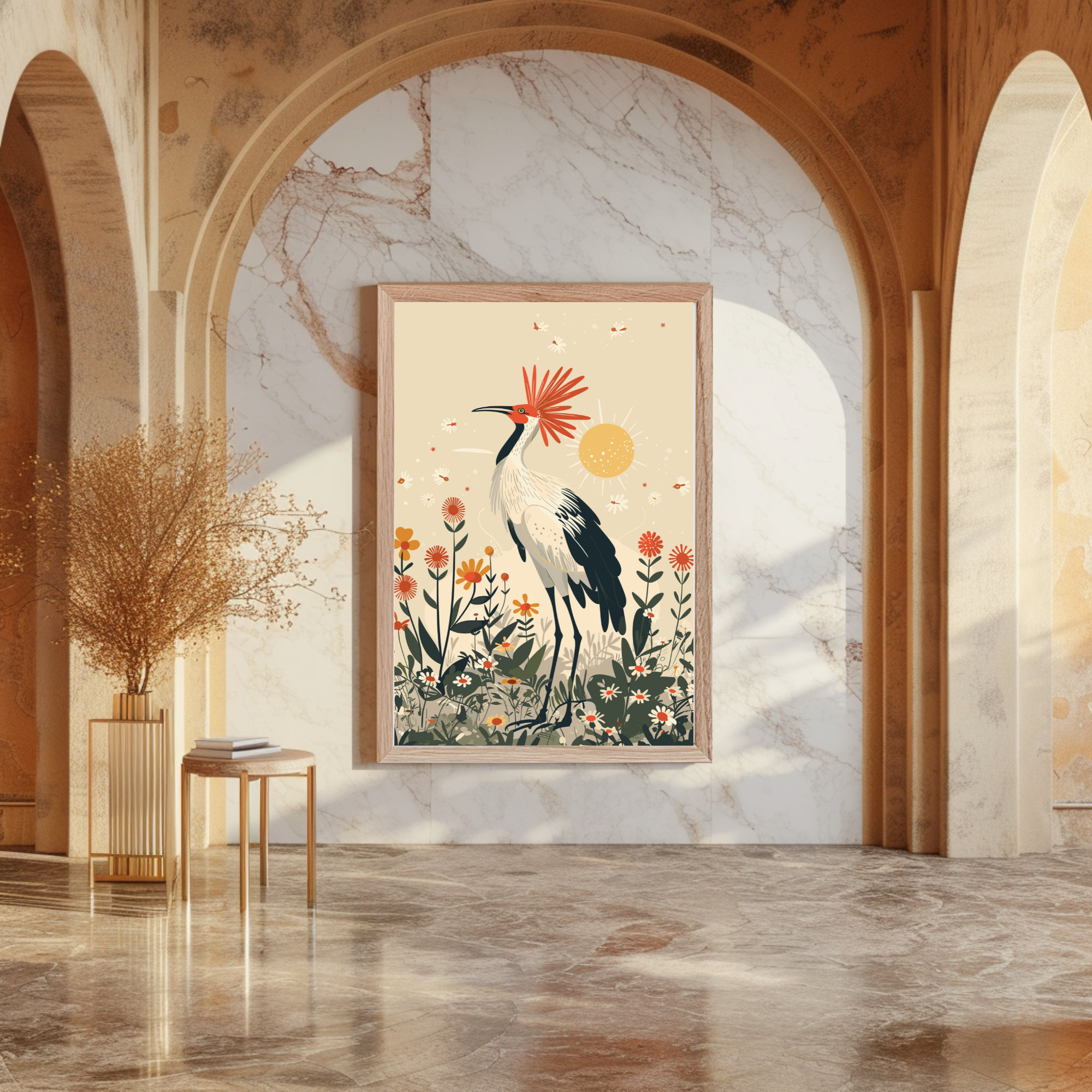 Secretary Bird Poster, Secretarybird Print, Endangered Birds Art ...