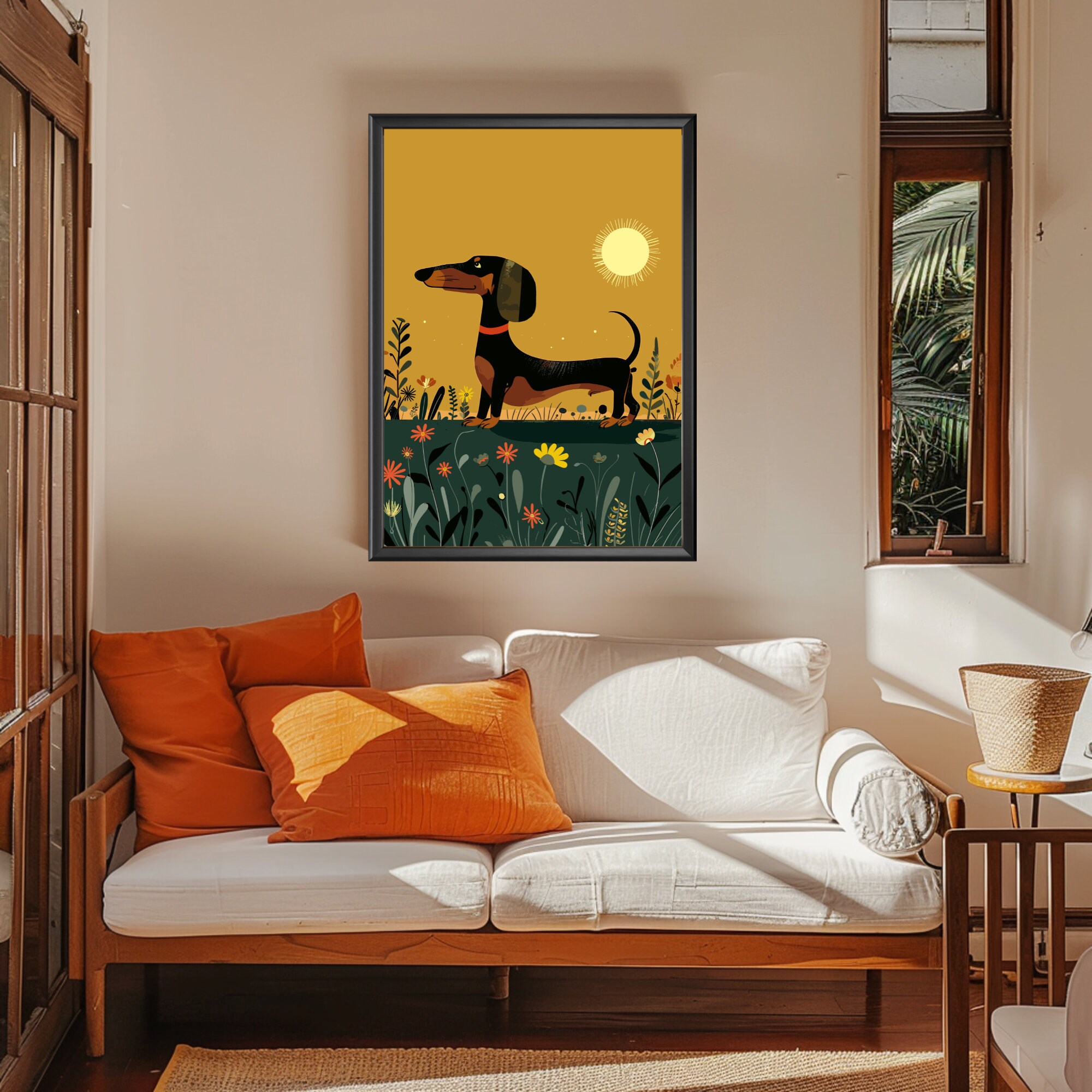 Sausage Dog Poster, Wiener Dog Print, Dachshund Puppy Art, Weiner Dog ...
